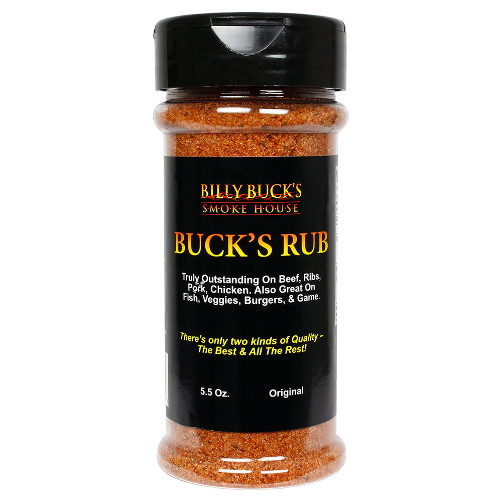 Billy Buck's Smokehouse Original Buck's Rub Beef Ribs Pork Chicken 5.5 ...