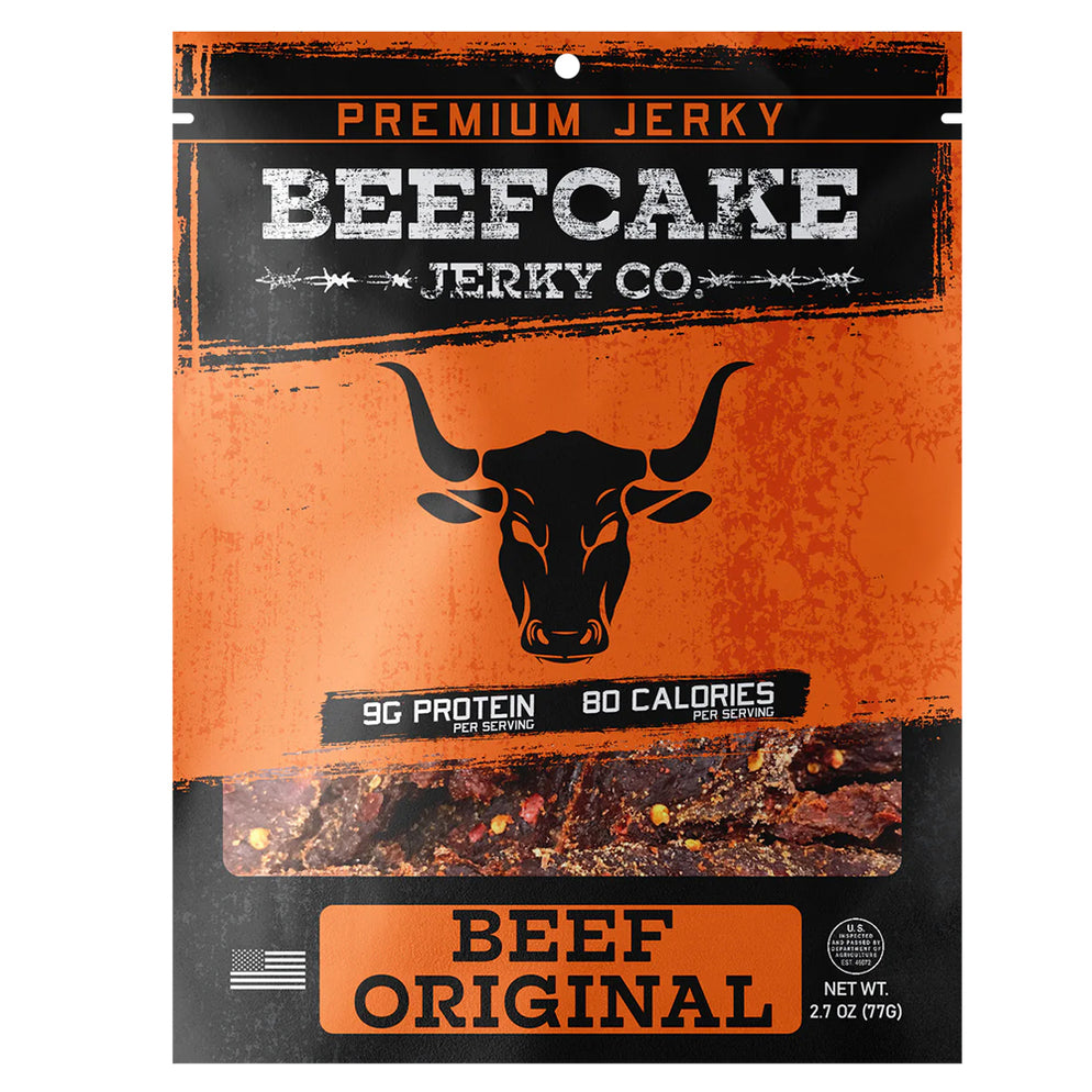 Beefcake Jerky Co Beef Original Jerky 2.7oz 9g Protein 80 Calories BC0 — The Big BBQ Co.