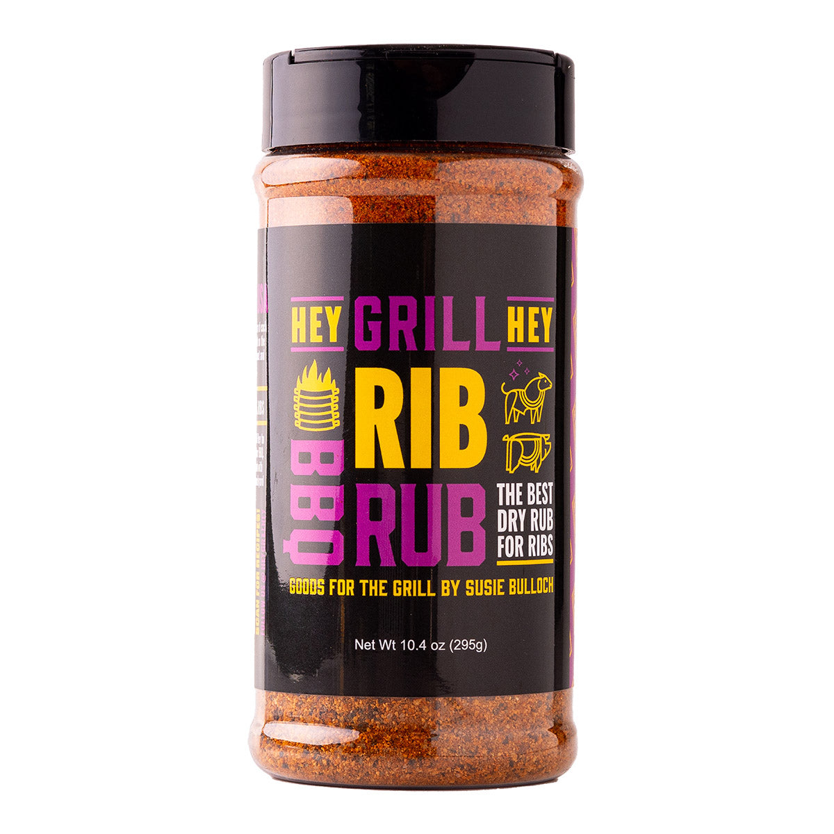 Hey Grill Hey Rib Rub 10.4 Oz BBQ MSG-Free Brown Sugar Paprika Onion G ...