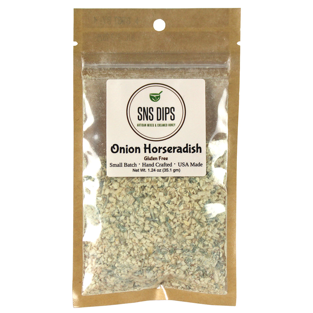 SnS Dips Onion Horseradish Mix 1.24 Oz Gluten Free USA Made Small Batc — The Big BBQ Co.