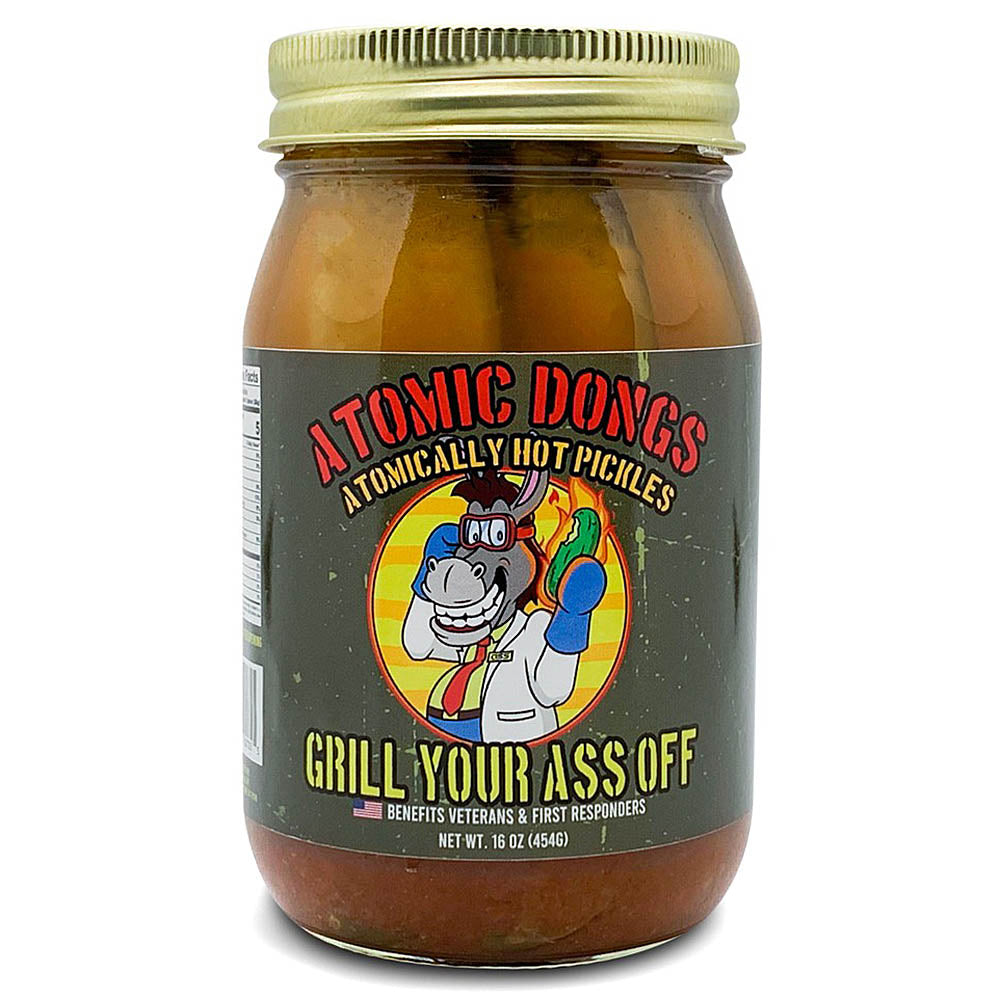 Grill Your Ass Off Atomic Dongs Habanero Spicy Pickles 16 Oz Jar ADONG ...